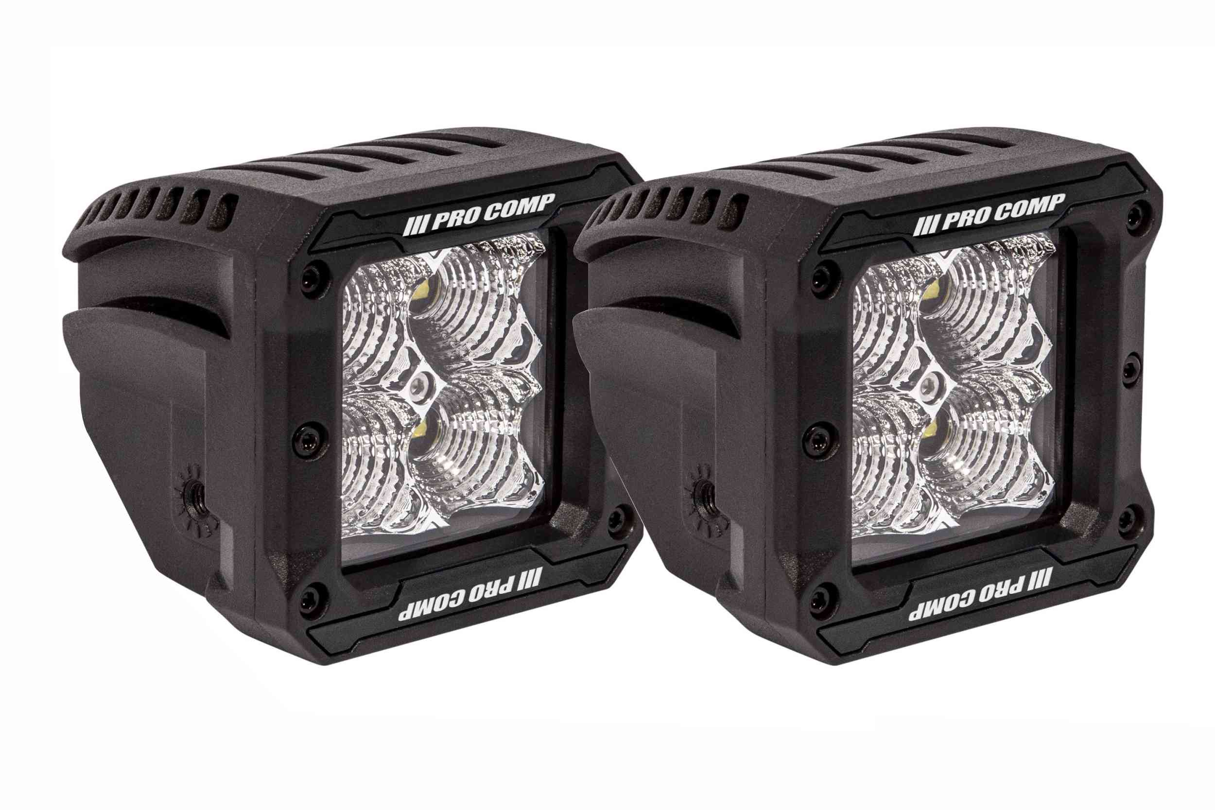 Pro Comp Gen 3 Pods: 2x2 Square / 20W / White / Flood Beam | The ...